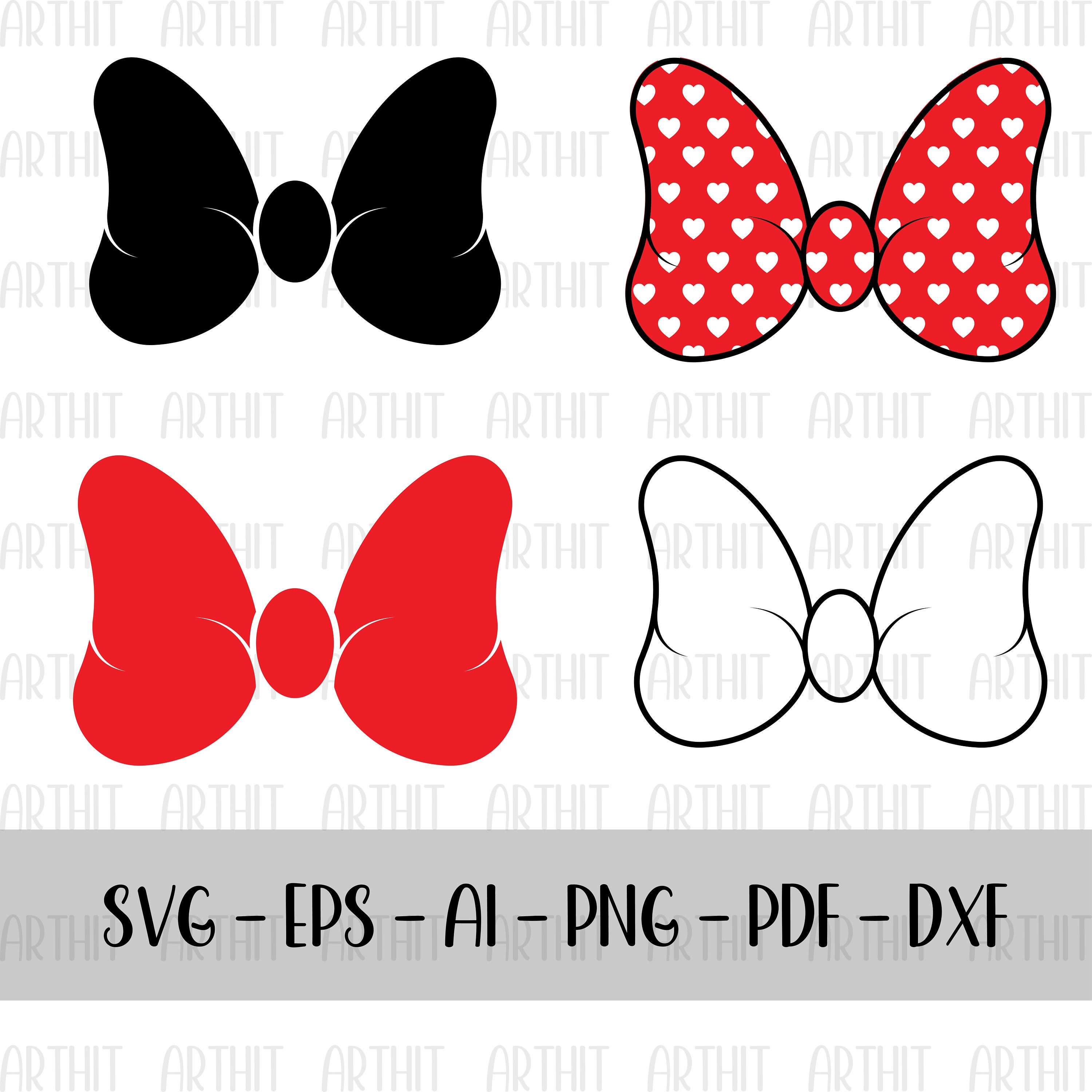 Minnie Mouse Bow Silhouette Template
