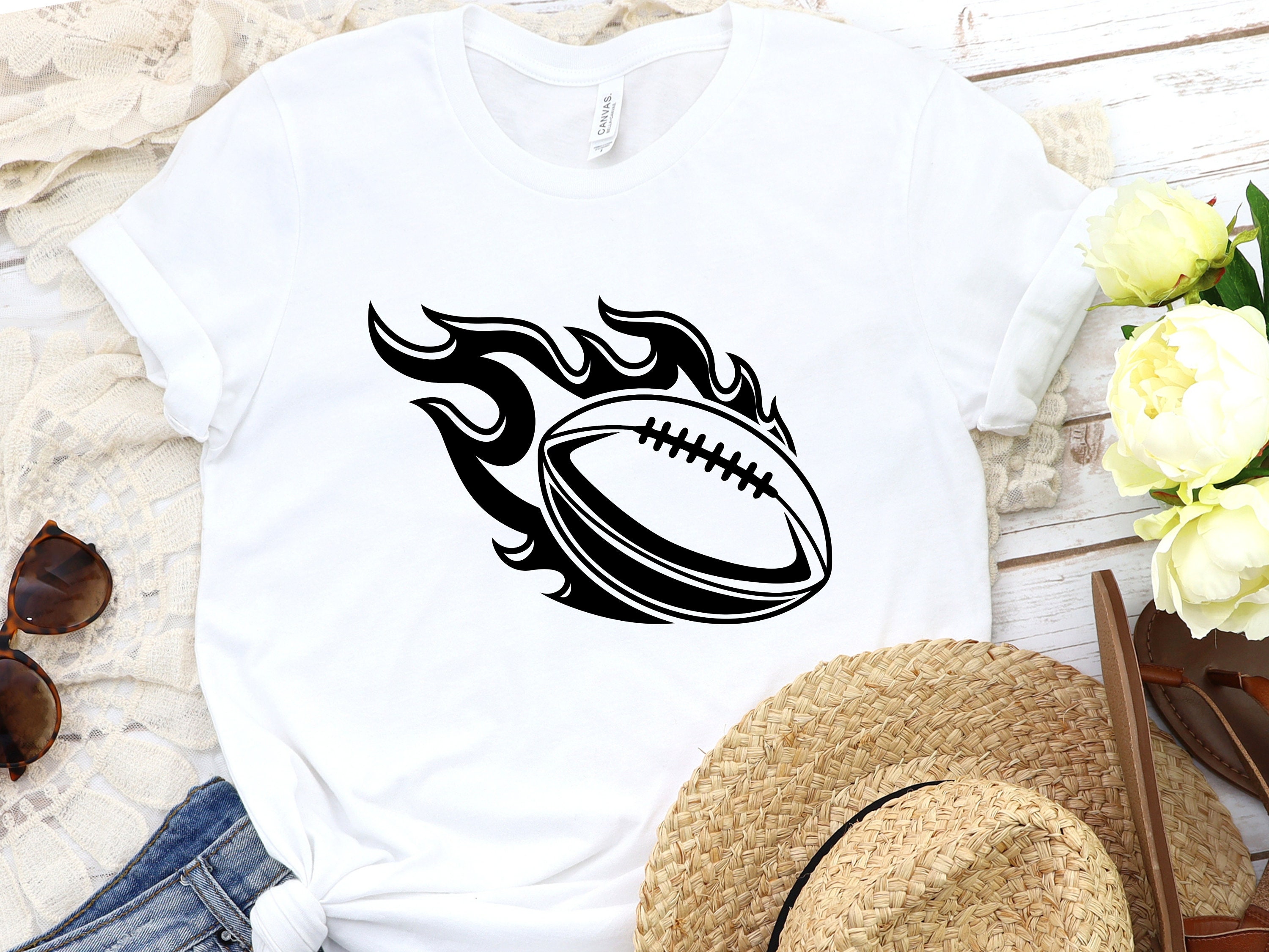 Football Ball With Fire SVG: Sport Vector Graphics (digital Download ...