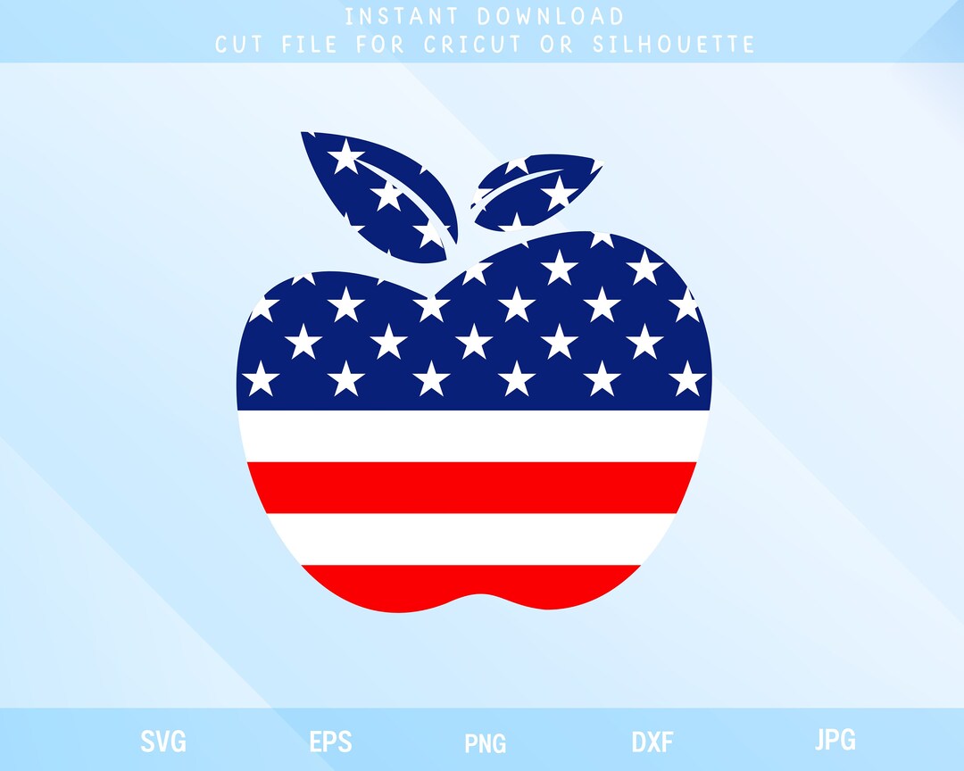 Apple SVG, Apple With American Flag, American Flag Svg,apple Png, Apple ...