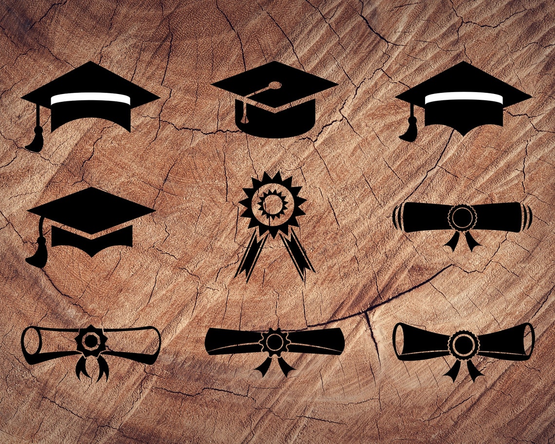 Graduation Icon Set , Congrats Grad Svg , Graduation Hat Svg ...