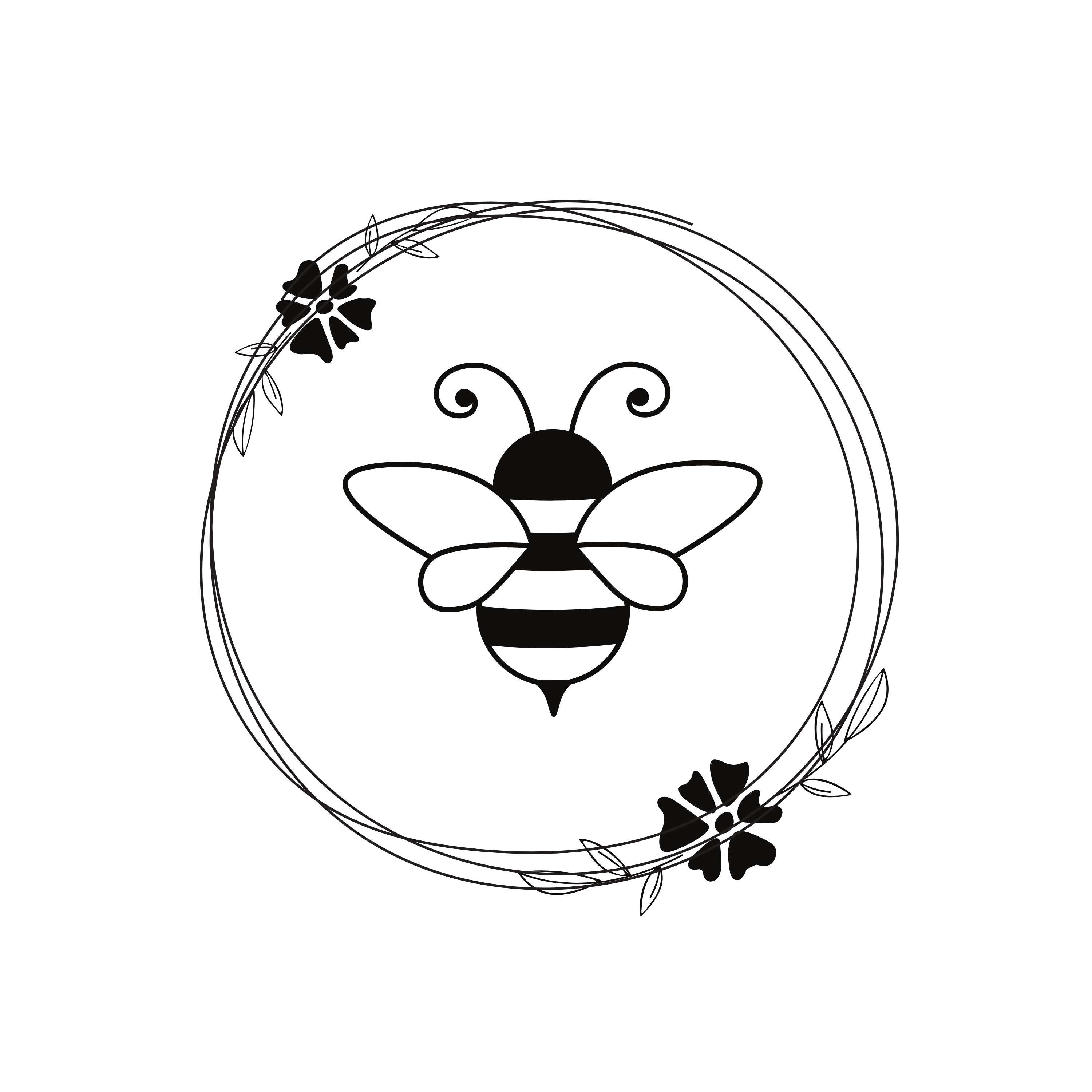 Bee Wreath Svg Bundle Hand Drawn Svg . Bee Kind Svg . Circle - Etsy