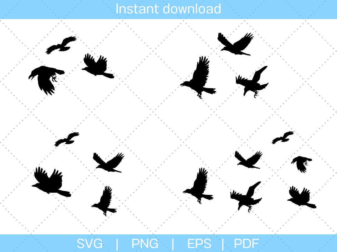 Flock Birds Svg, Eagle Svg, Silhouette Birds Svg, Flock Bird Svg, Group ...