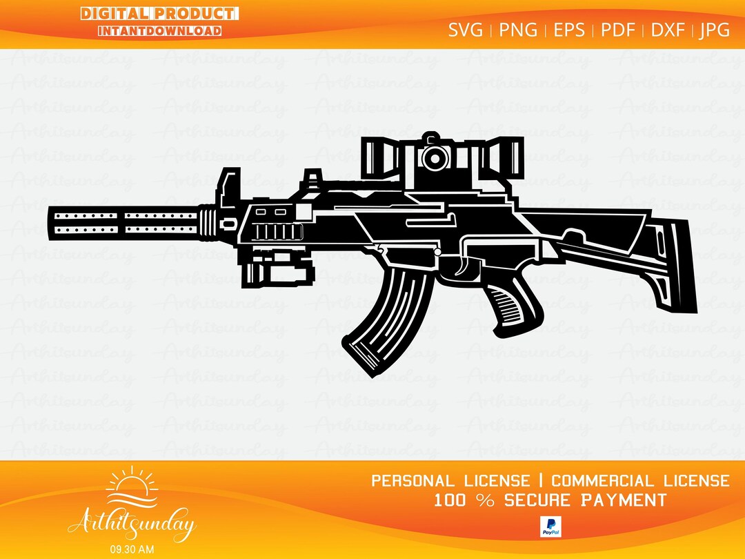 Rifle Svg Weapon Svg Military Svg Cut File Instant - Etsy