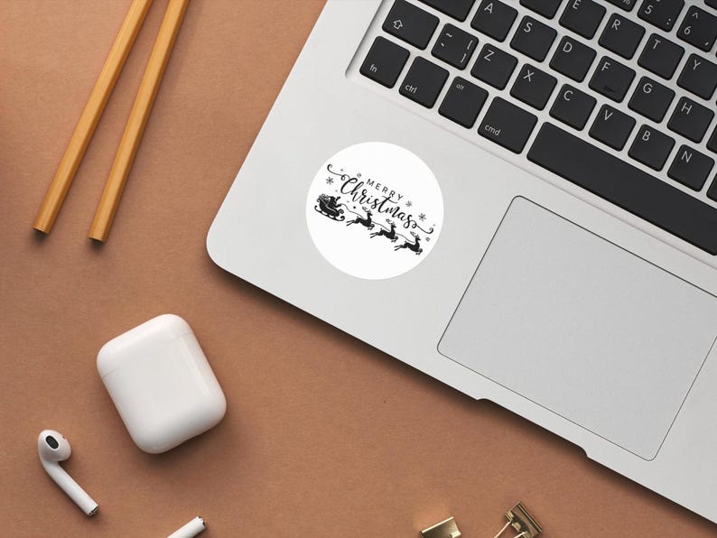 Merry Christmas Svg, Santa Claus Flying in Sleigh With Reindeer ...