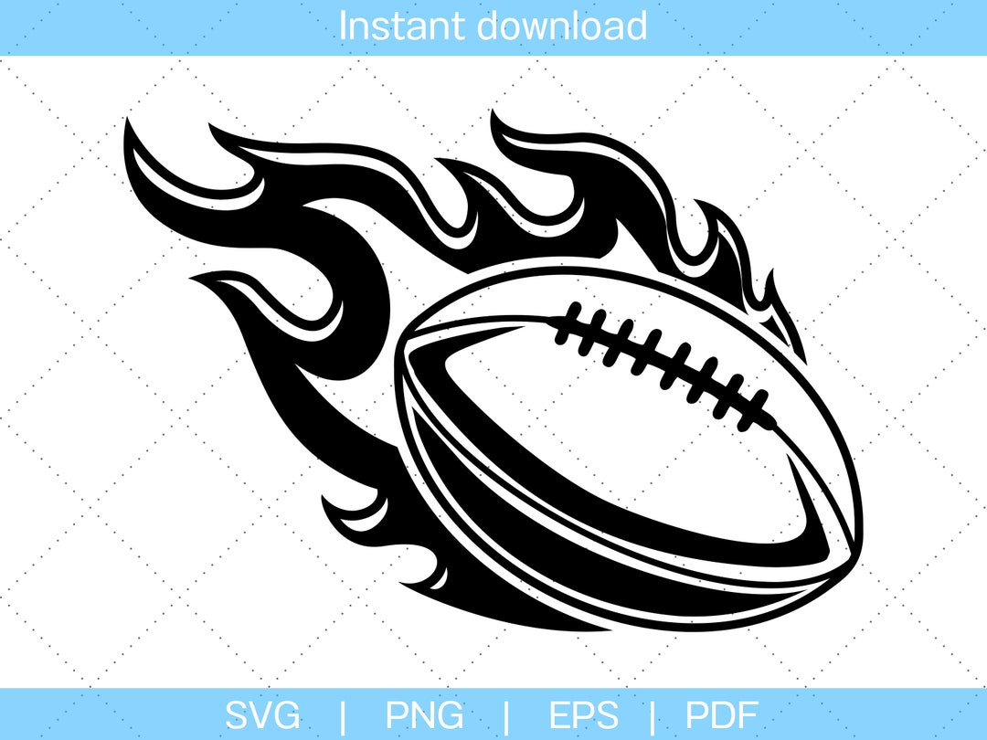 Football Ball With Fire SVG: Sport Vector Graphics (digital Download ...