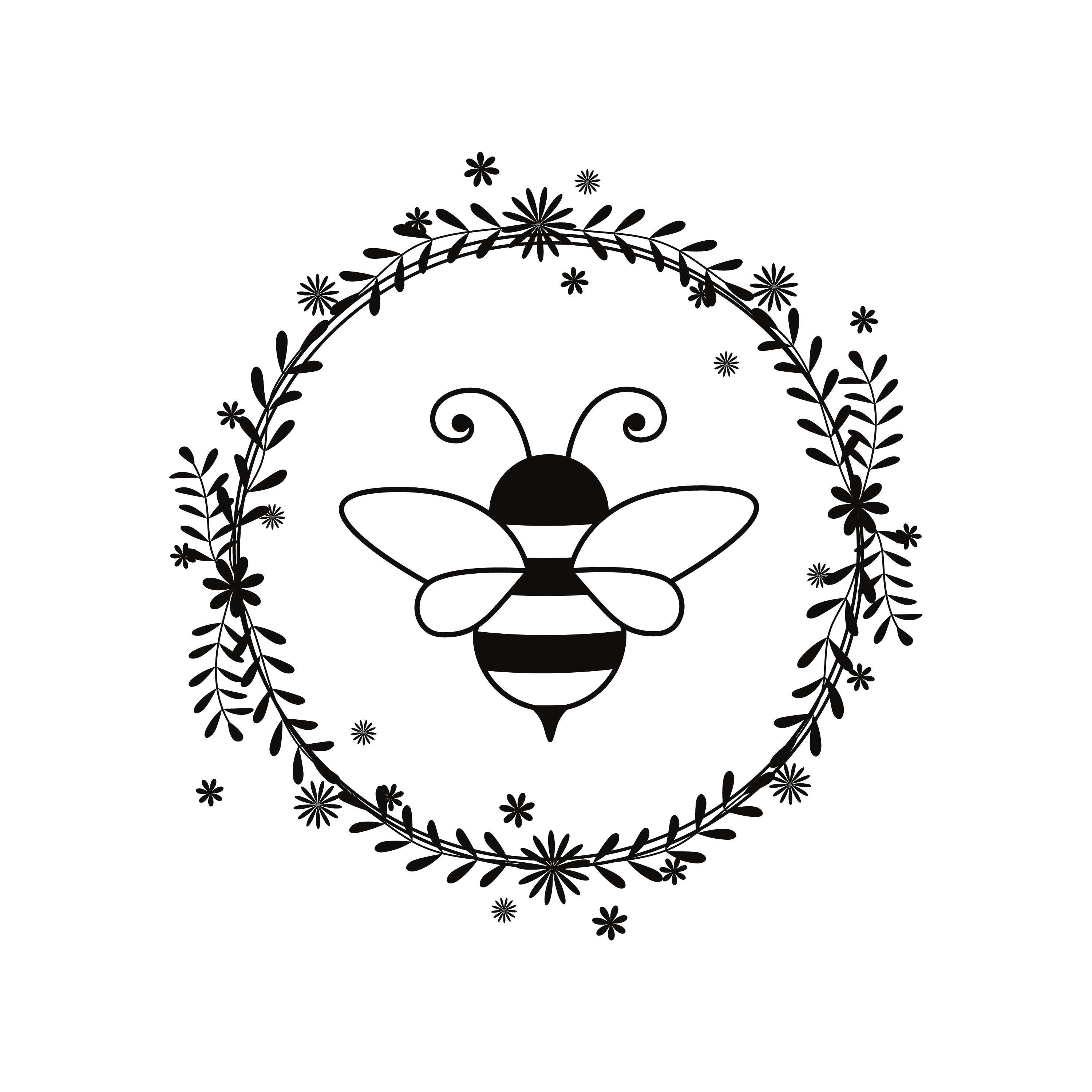 Bee Wreath Svg Bundle Hand Drawn Svg . Bee Kind Svg . Circle - Etsy