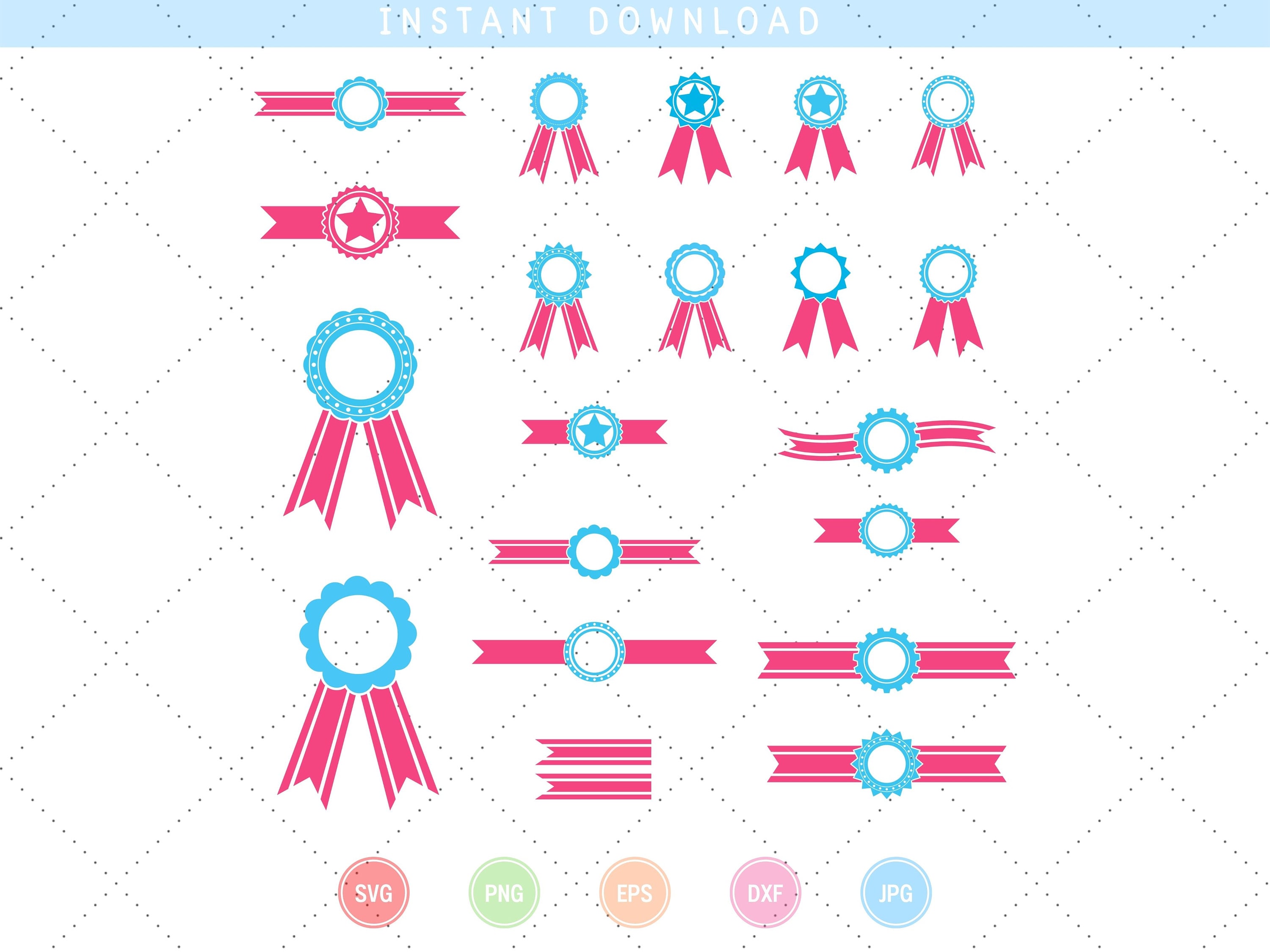 Awards Ribbons Svg | Ribbons Svg | Good Grades Ribbon Colorful Rewards ...