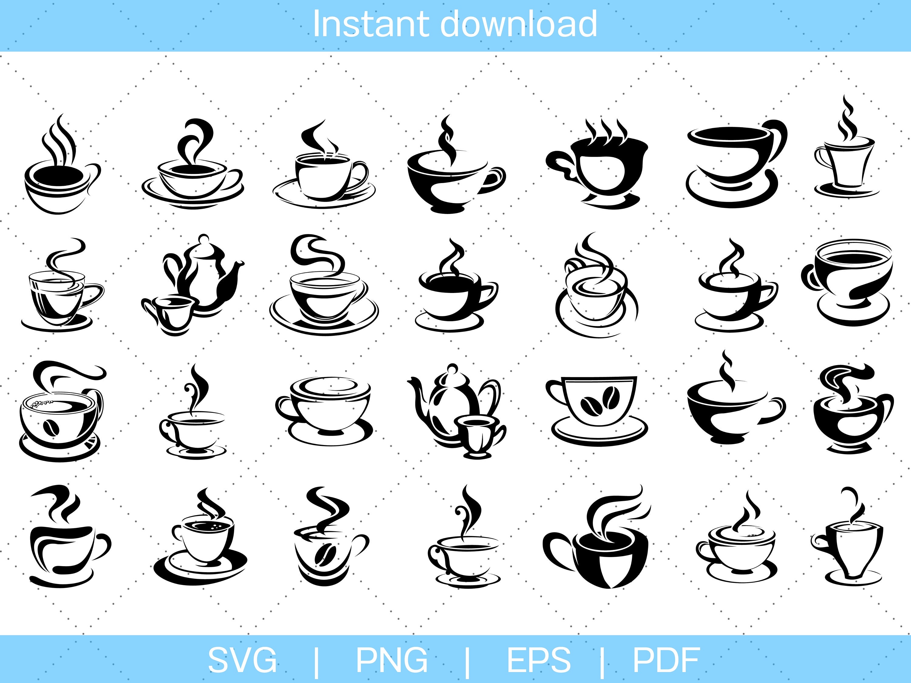Coffee Svg, Coffee Mug Svg , Coffee Cup Svg , Coffee Menu , Coffee Shop ...