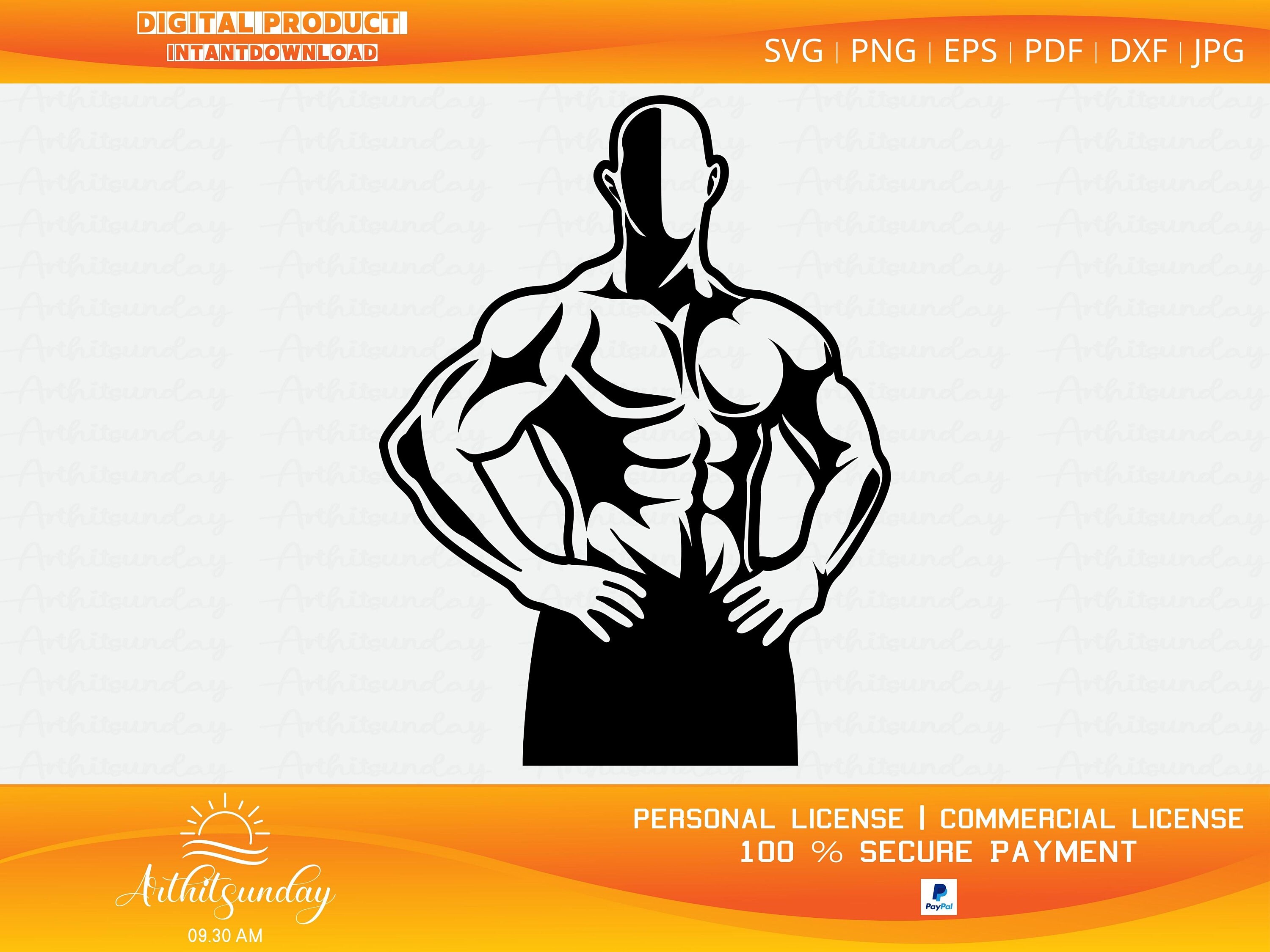 Bodybuilder Svg Male Body Svg Fitness Svg Gym Svg Cut - Etsy