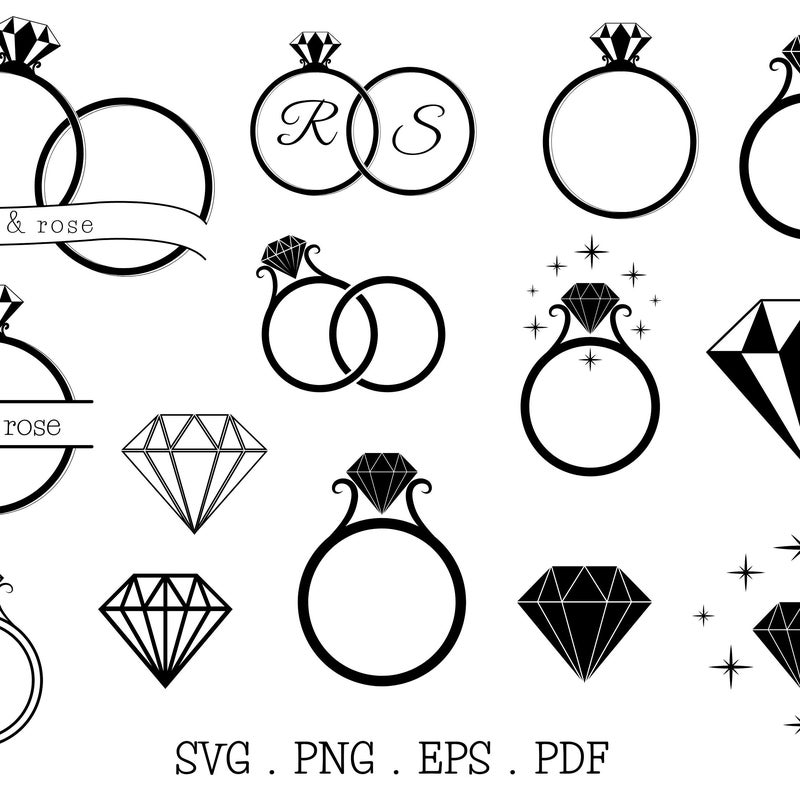 Diamond Ring Svg - Etsy