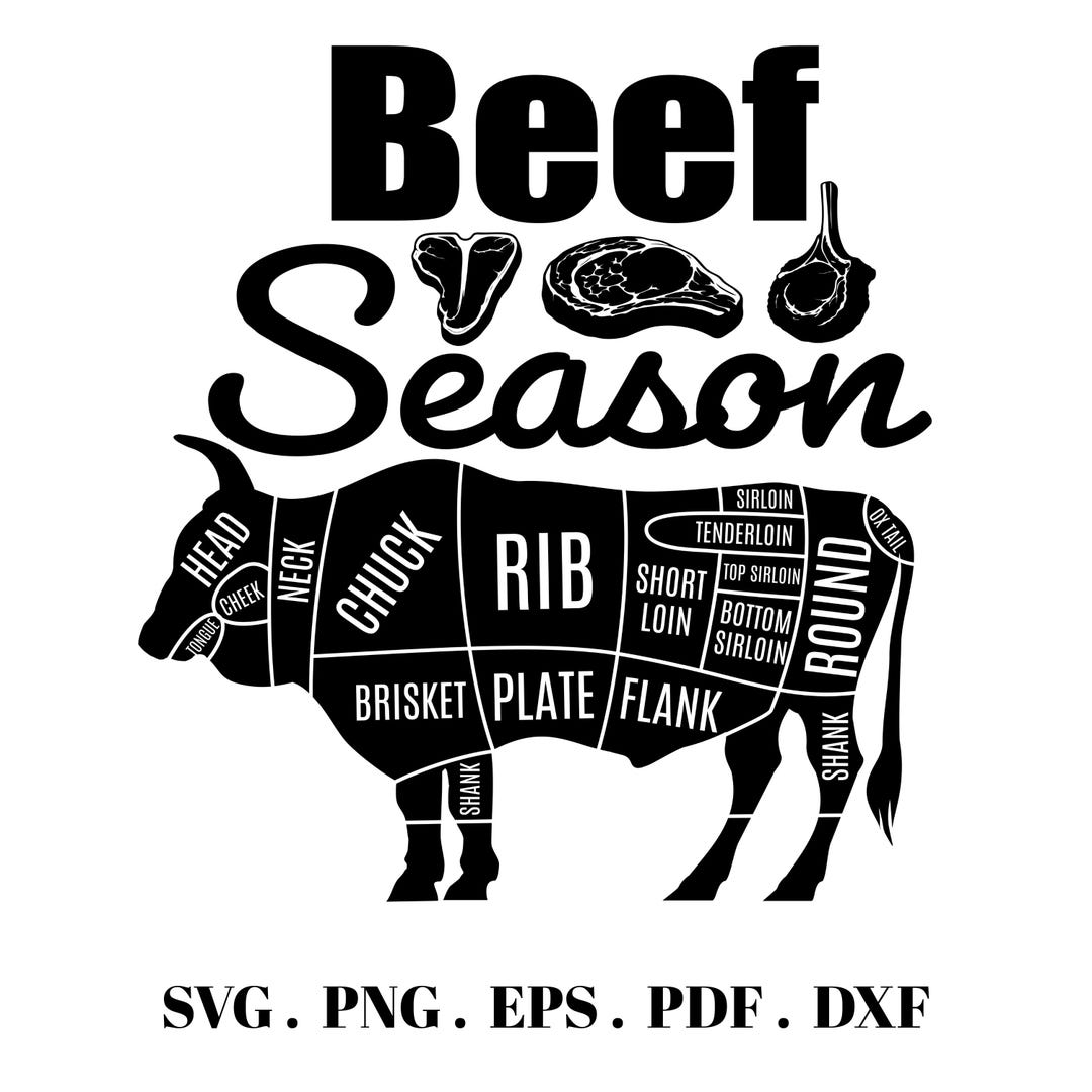 Beef Season Cuts SVG: Steak, Ribeye, T-bone (digital Download) - Etsy