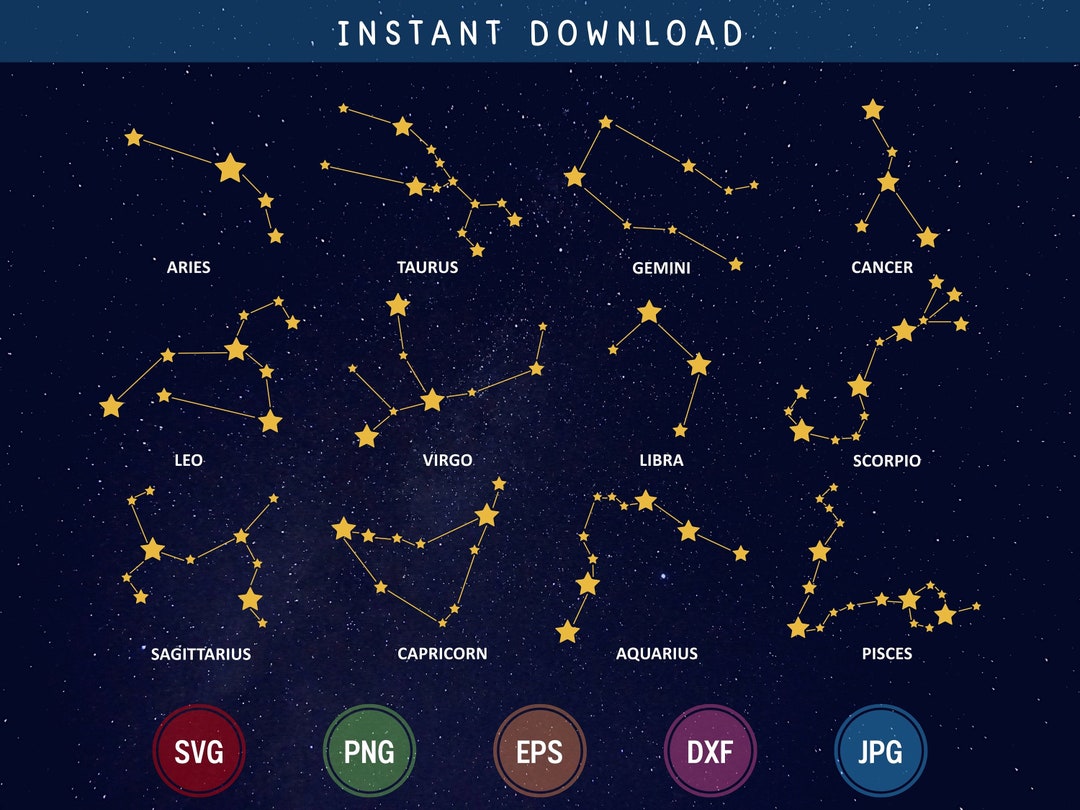 12 Constellation Svg,png | File Cutting Files for Cricut Machine or ...