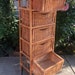 Corner 2-tier Wicker Drawer, Wood Small Chest of Drawers, Rattan Boho ...