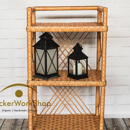 Wicker Shelf Storage Shelf 2/3/4/5-shelf Unit Available | Etsy