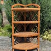 Rattan Bookshelf, Wicker Free Standing Bookshelf, Handmade Rattan Shelf ...