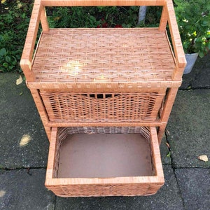 Wicker Drawer, Mid Century Dresser, Boho Dresser Chest, Wicker Chest of ...