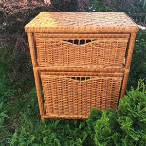 Сhest of Drawers, Wicker Chest of Drawers, 30" Wicker Dresser With 2 ...