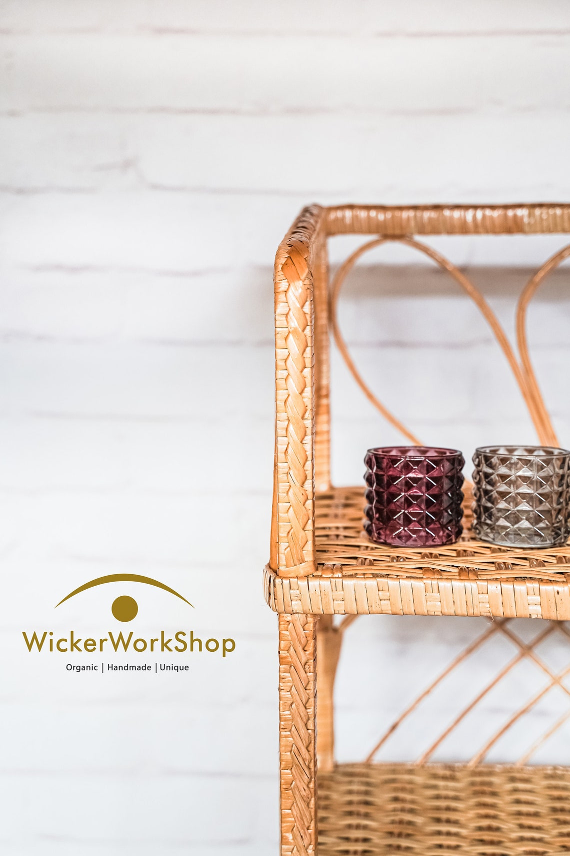 Shelving Unit Wicker Shelving Unit Wooden Shelf Wicker | Etsy