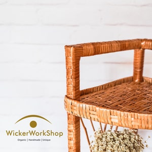 Corner Shelf,tiered Plant Stand,wicker Shelves,triangle Shelf,tall ...
