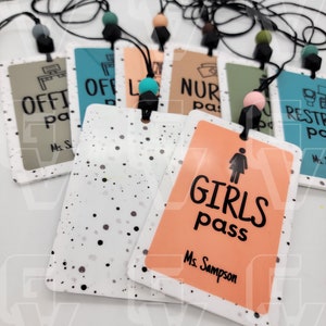 Teacher Hall Passes-classroom-office Pass-nurse Pass - Etsy