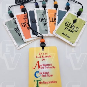 Teacher Hall Passes-classroom-office Pass-nurse Pass - Etsy