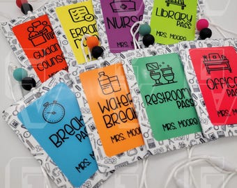 Acrylic Classroom Hall Passes - Etsy
