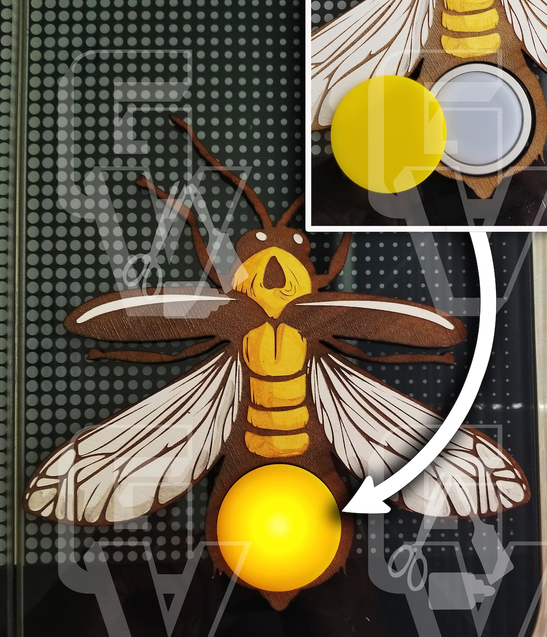 Glowforge Button Cover--firefly - Etsy