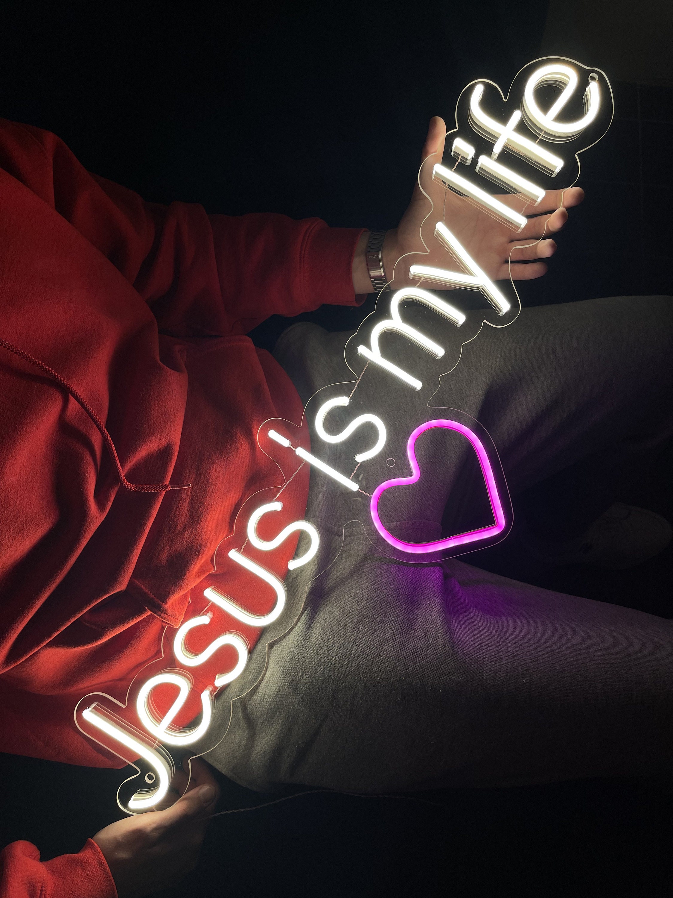 Jesus is My Life Neon Sign Custom Sign Jesus Christ Led Sign Christian ...