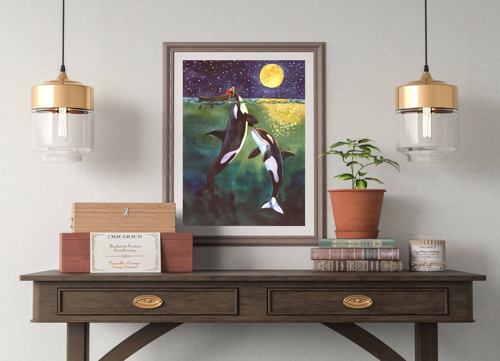 Orca Whale Painting Watercolor Painting Whale Painting Orca - Etsy