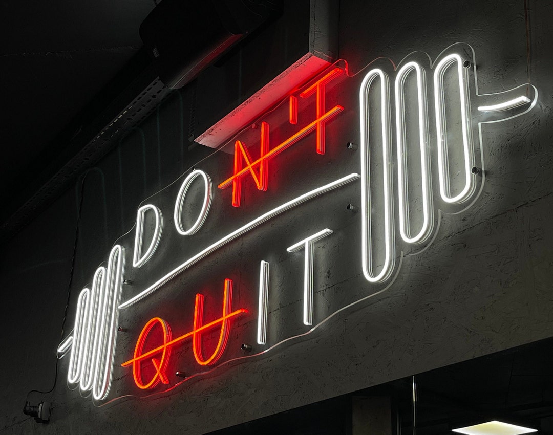Don't Quit Neon Sign DO IT Led Neon Custom Home Gym Acrylic LED Fitness ...