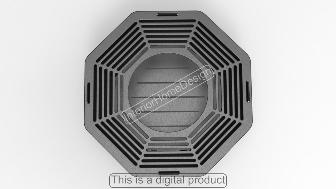 Octagon Fire Pit File ,bbq Barbecue Dxf Files for Plasma, Grill Fire ...