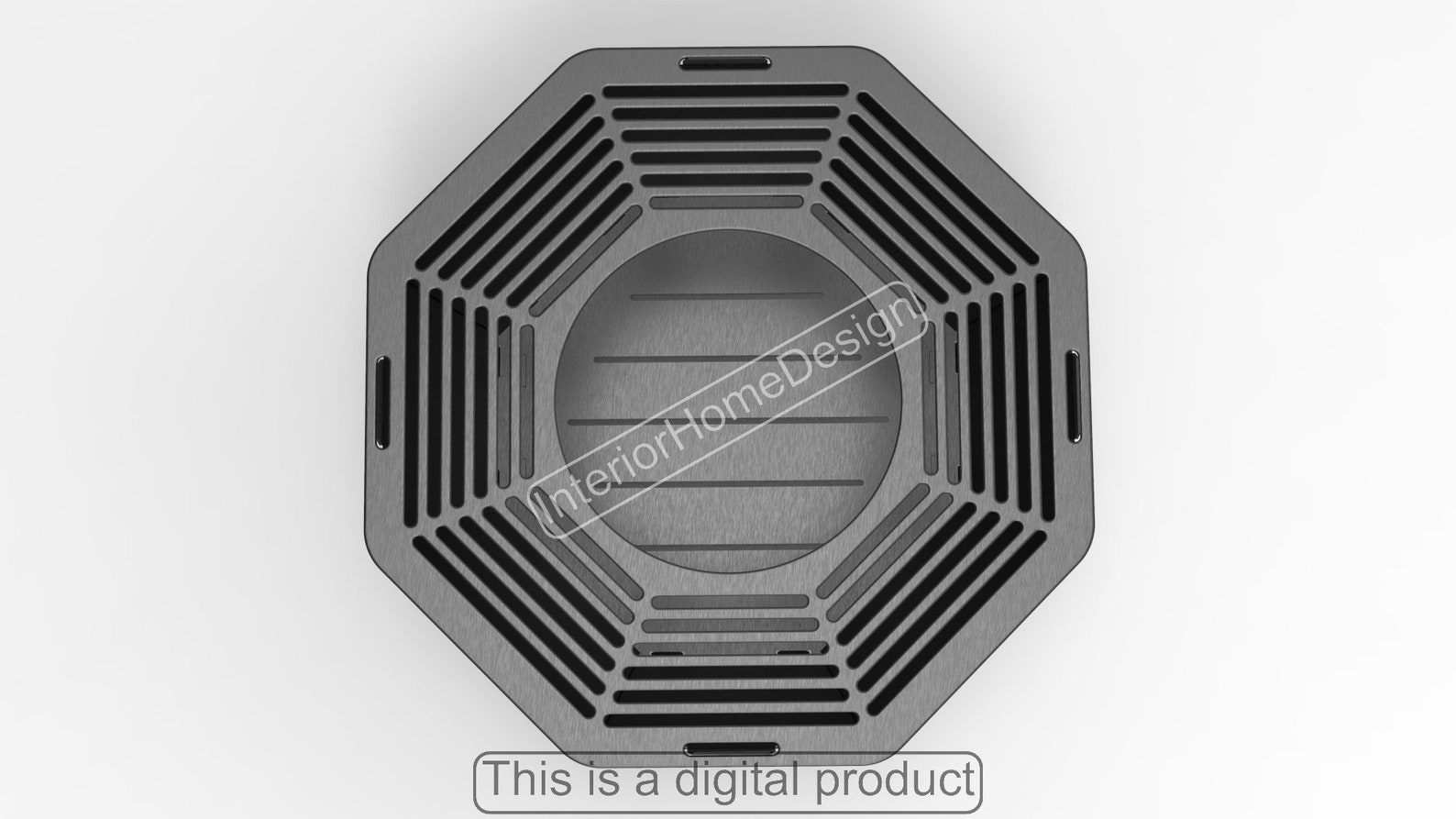 Octagon Fire Pit File ,bbq Barbecue Dxf Files for Plasma, Grill Fire ...