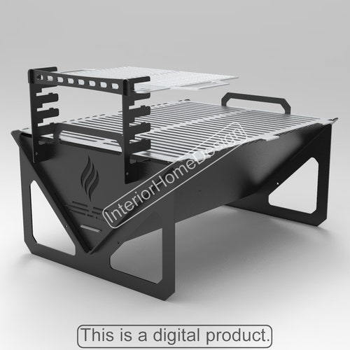 Fire Pit Dxffire Pit Collapsible BBQ Barbecue Dxf Files for - Etsy
