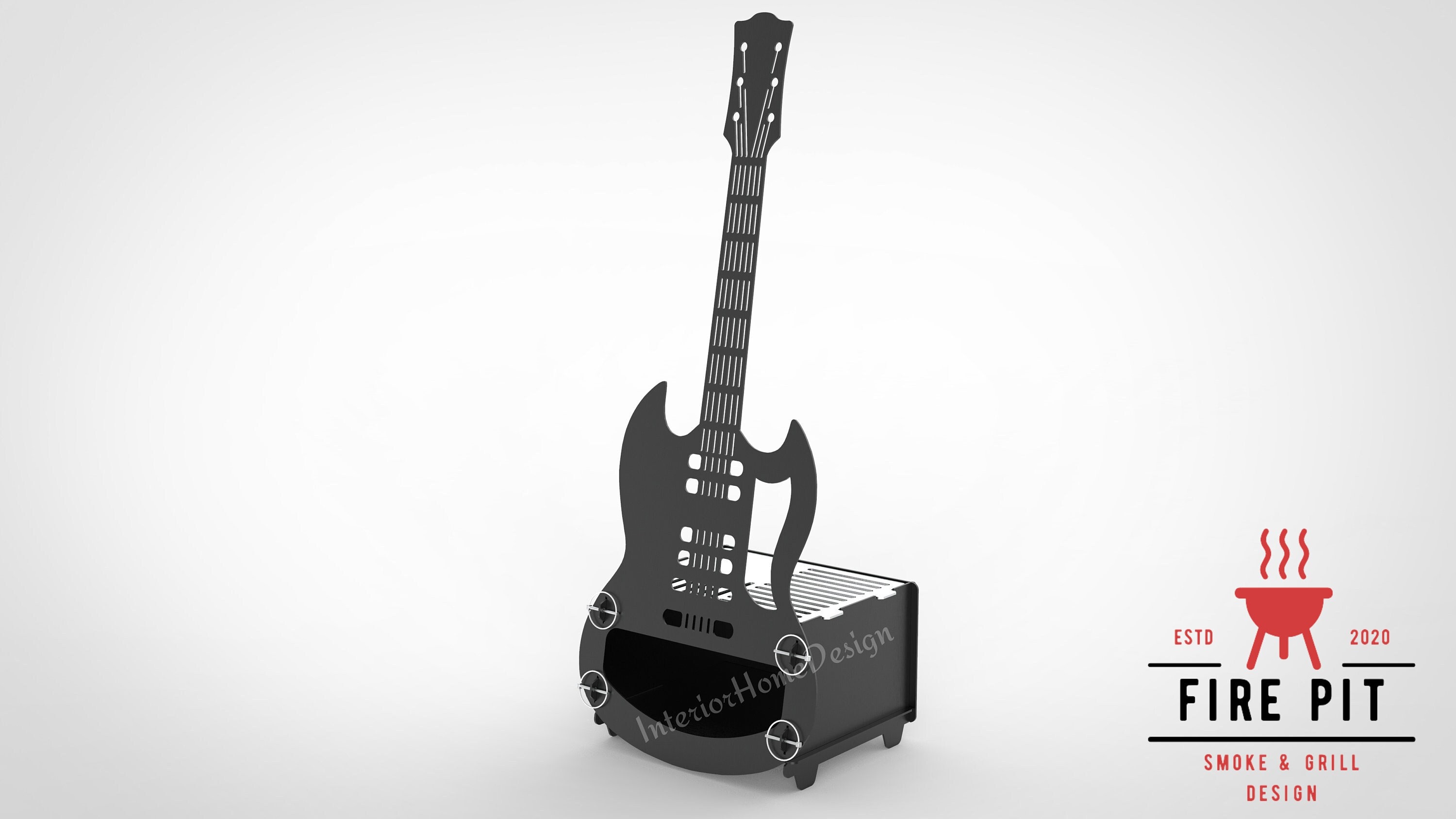 Guitar Fire Pit Dxf, Outdoor Fire Pit, Backyard Firepit, Music Lover ...