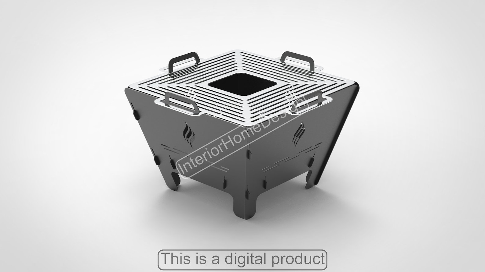 Square Fire Pit Dxf Svg File,bbq Barbecue Dxf Files for Plasma, Grill ...