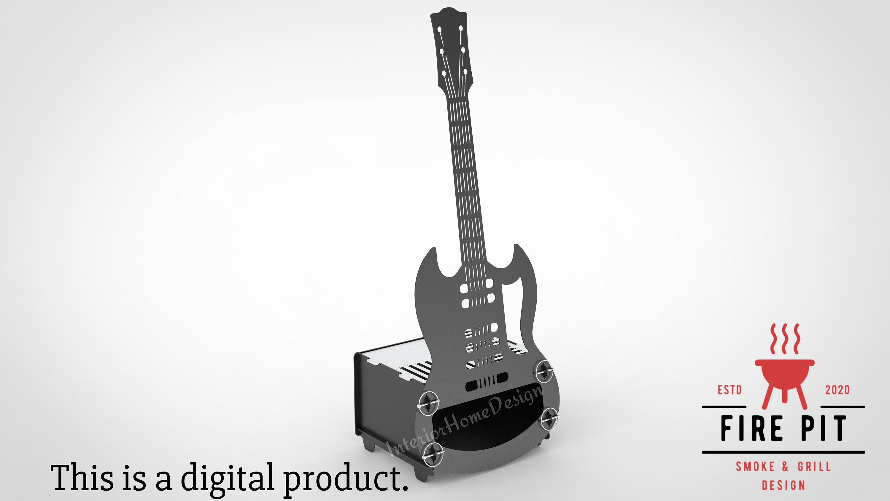 Guitar Fire Pit Dxf, Outdoor Fire Pit, Backyard Firepit, Music Lover ...