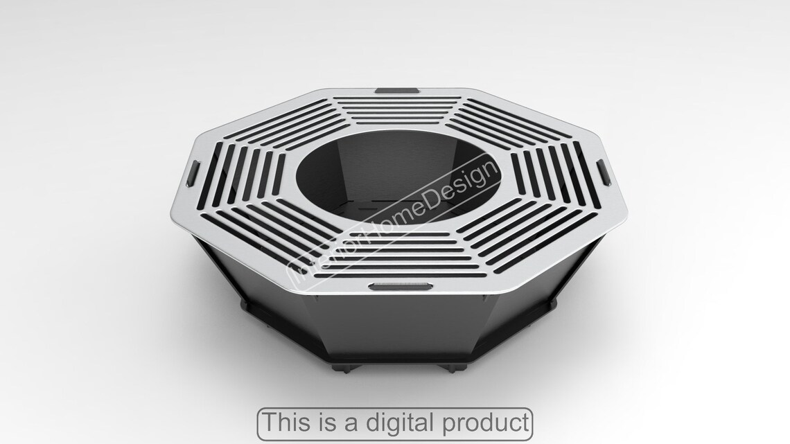 Octagon Fire Pit File ,bbq Barbecue Dxf Files for Plasma, Grill Fire ...