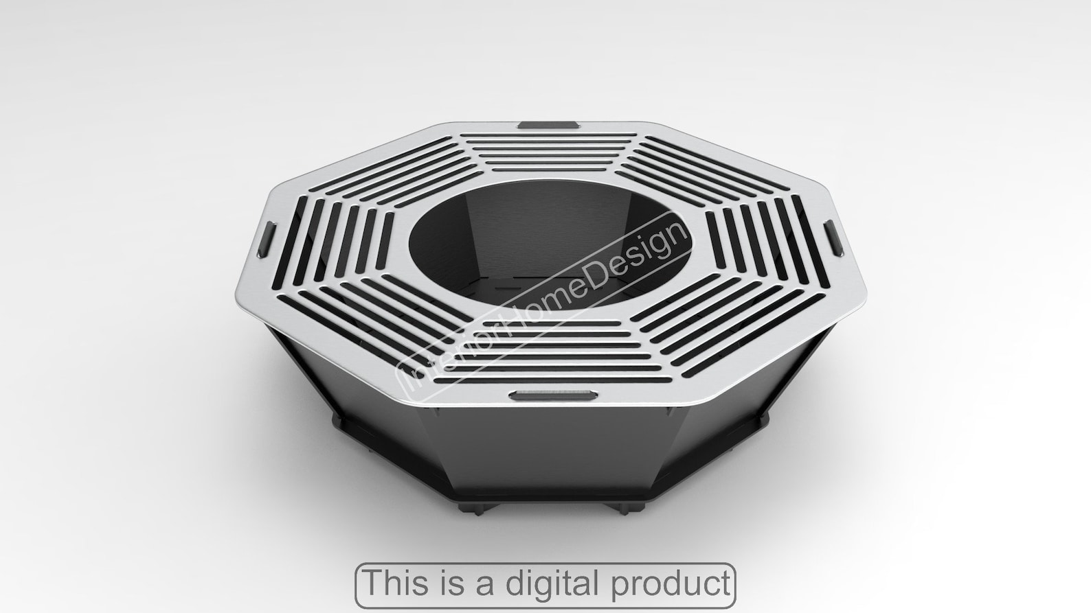 Octagon Fire Pit File ,bbq Barbecue Dxf Files for Plasma, Grill Fire ...