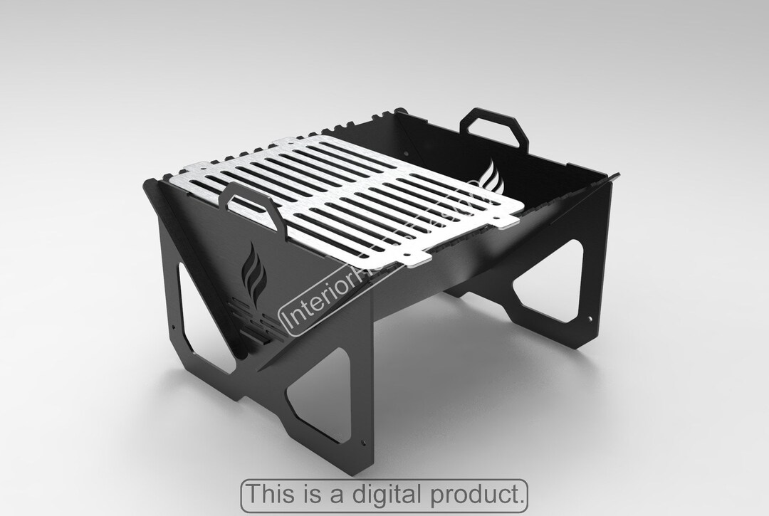 Plasma Cut Fire Pit Portable Dxf File,fire Pit Collapsible BBQ Barbecue ...