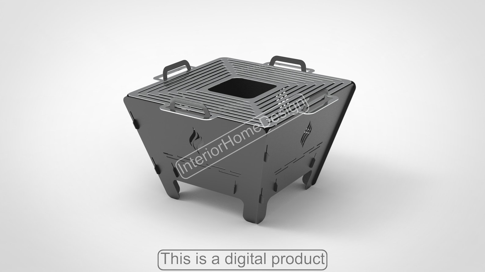 Square Fire Pit Dxf Svg File,bbq Barbecue Dxf Files for Plasma, Grill ...