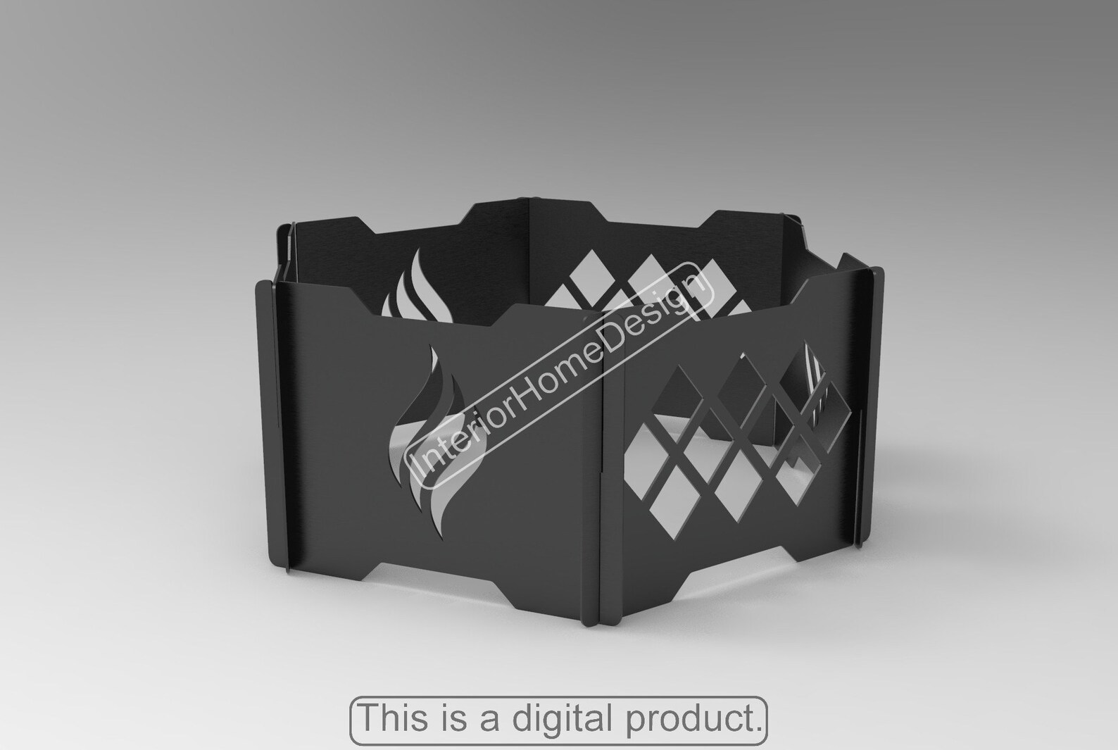 Hexagon Fire Pit, Portable Fire Pit, Cnc BBQ Dxf, Barbecue Dxf Files ...