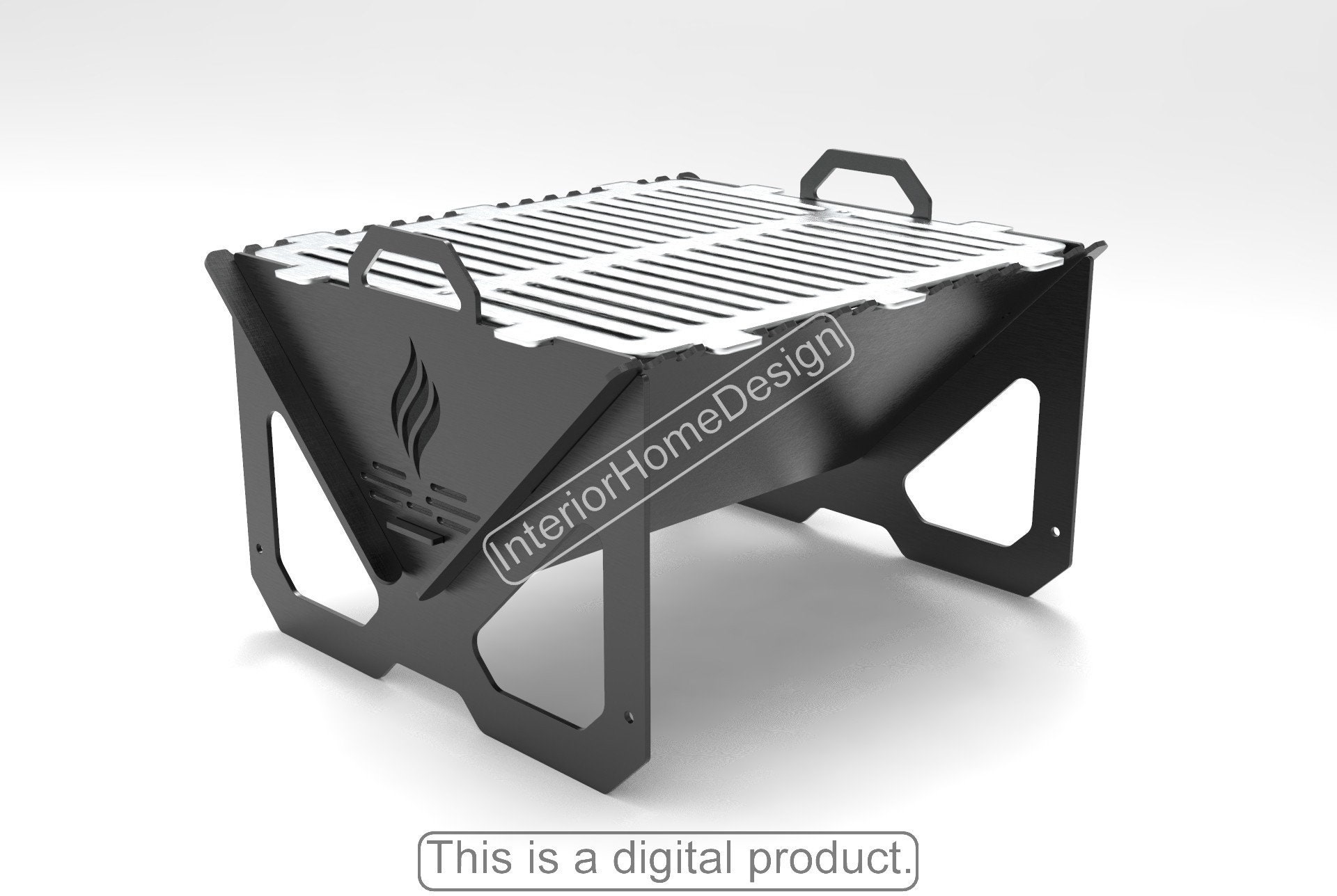 Plasma Cut Fire Pit Portable Dxf Filefire Pit Collapsible BBQ - Etsy