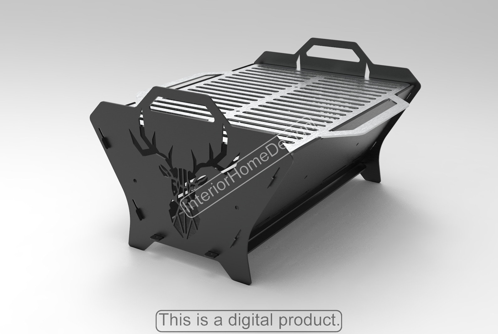 Deer Fire Pit Dxf Filebbq Barbecue File Dxf Files for - Etsy
