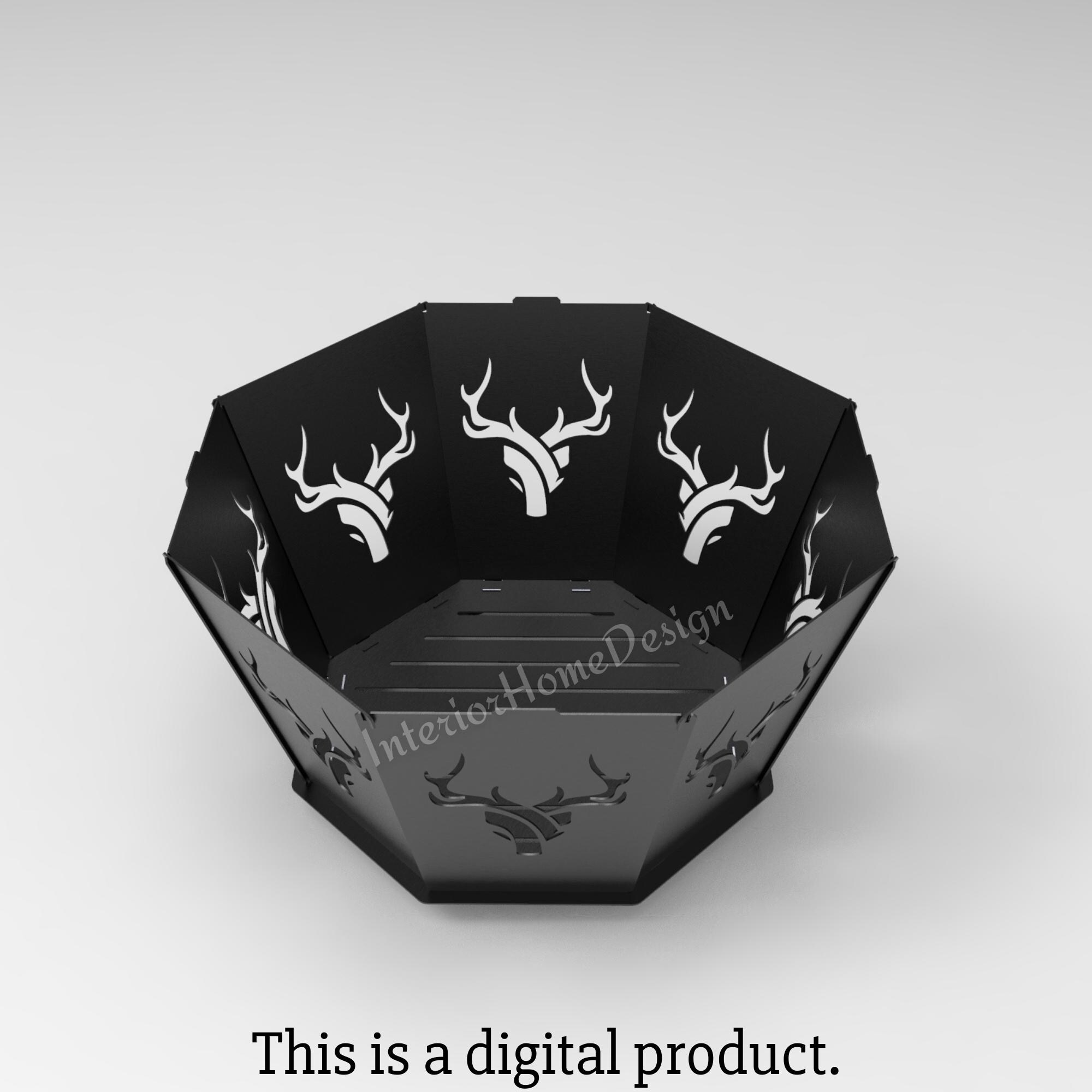 3feet Octagon Fire Pit File,bbq Barbecue Dxf Files for Plasma, Grill ...