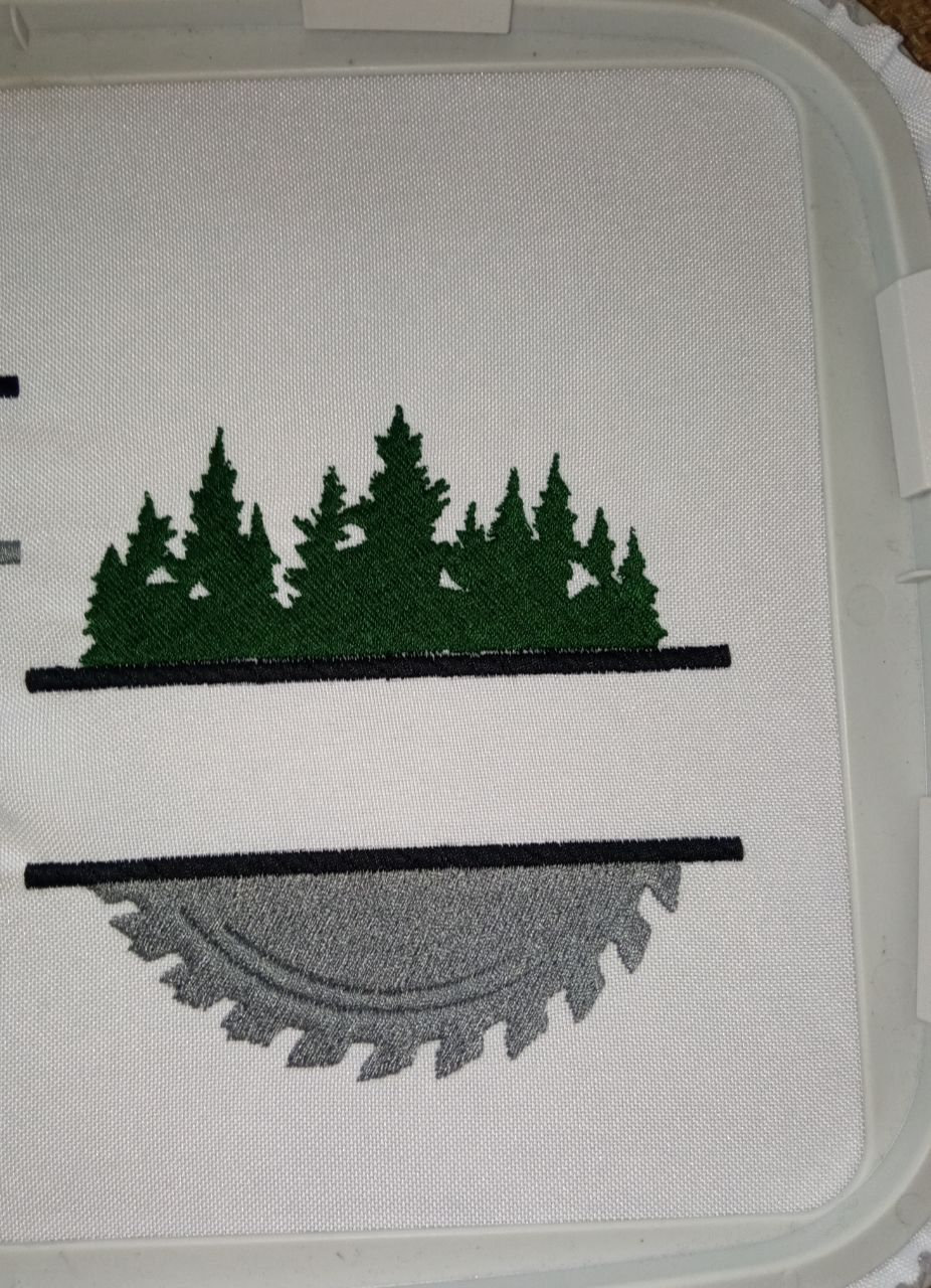 Wood Saw Blade Embroidery Design Saw Blade Monogram Embroidery Woodsman ...