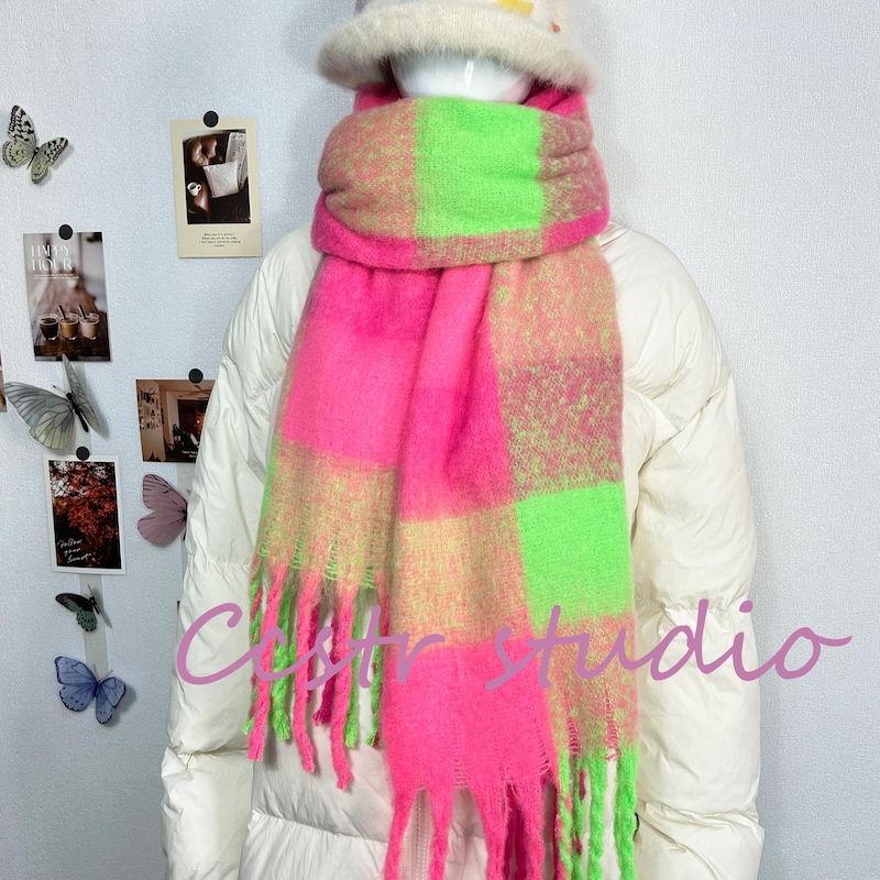 Neon Pink Scarf - Etsy
