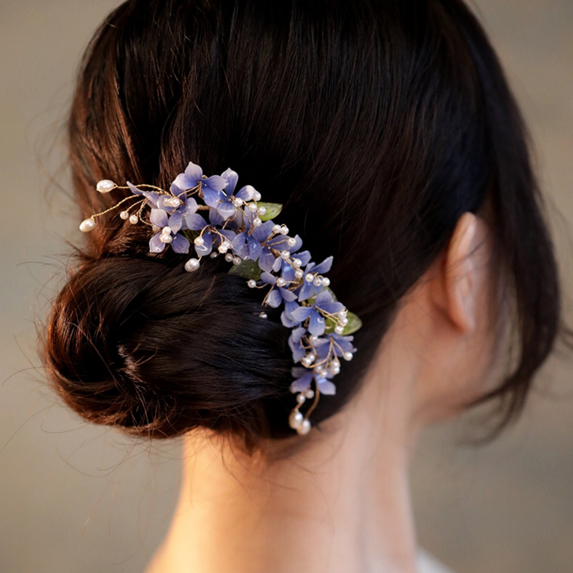 Wisteria Hair Accessory, Flower Hair Accessory, Hair Plate Hairpin ...