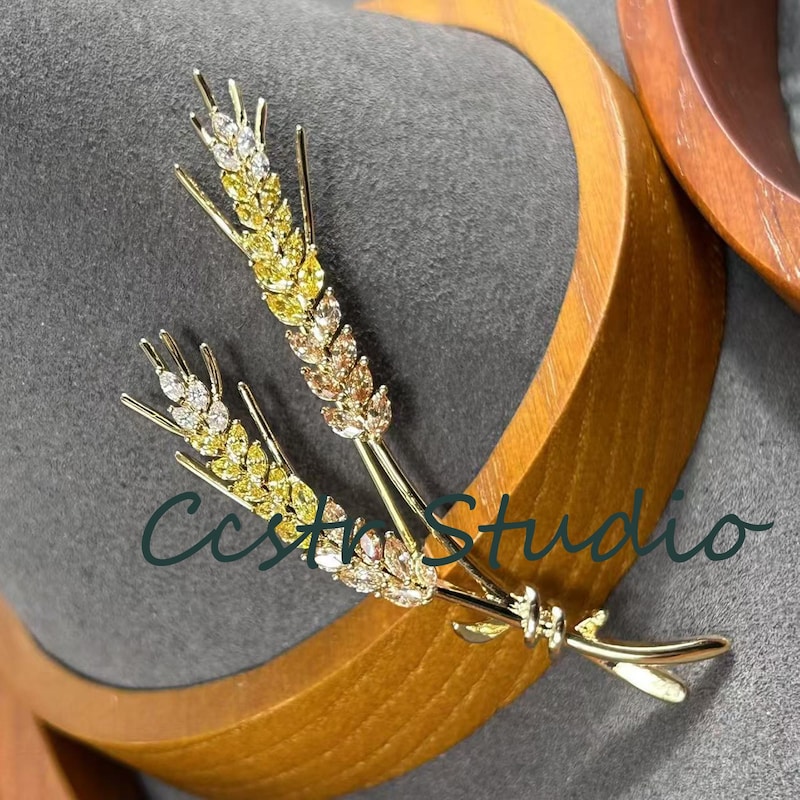 Wheat Sheaf Brooches - Etsy UK