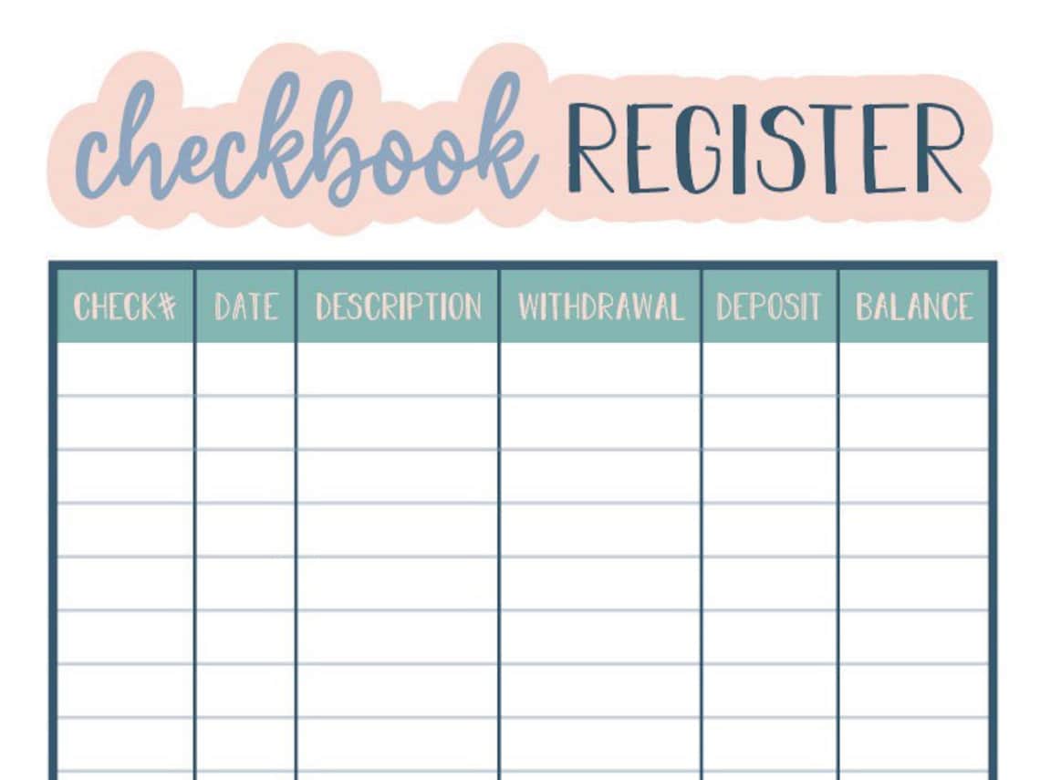 Free printable mini checkbook registers - companionpolf