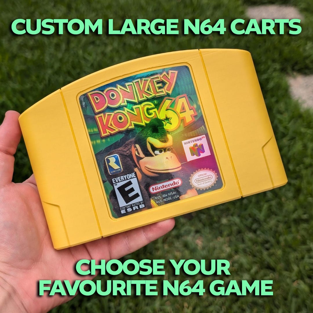 Custom N64 Cartridge Wall Art: Retro Game Decor - Etsy